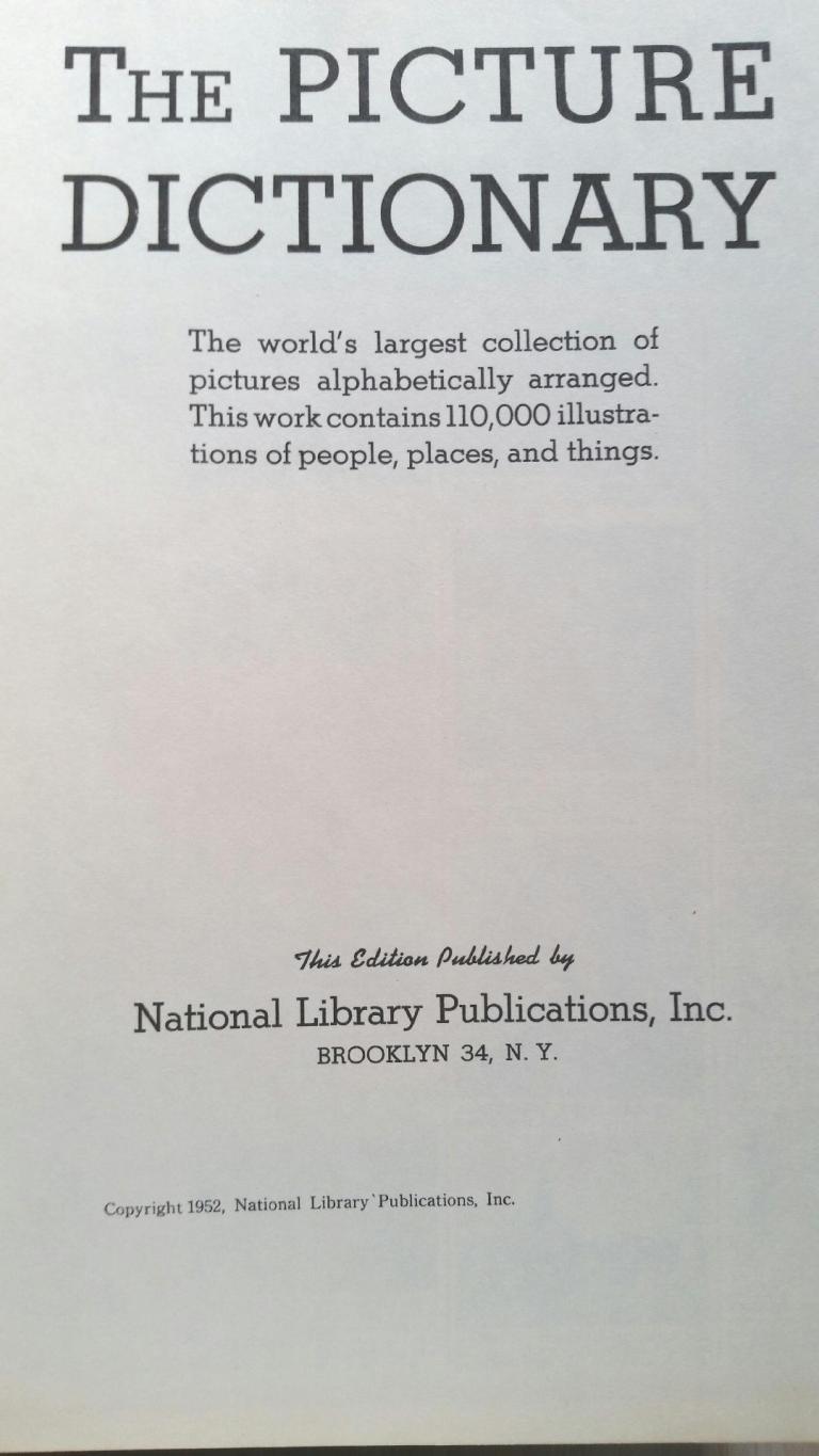 The Picture Dictionary-Part I – Kathleen Jae